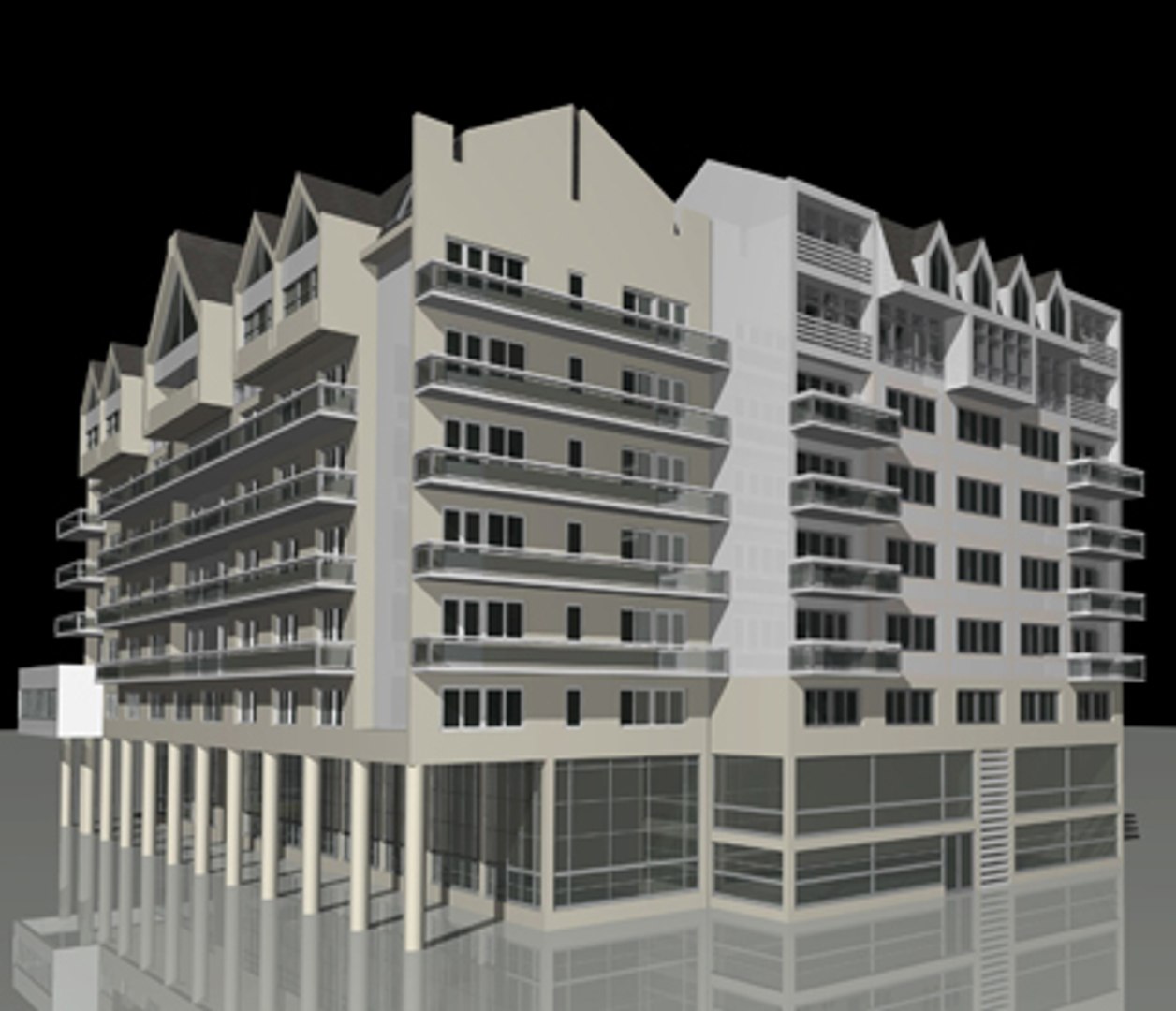 buildings a1 a2 3d model