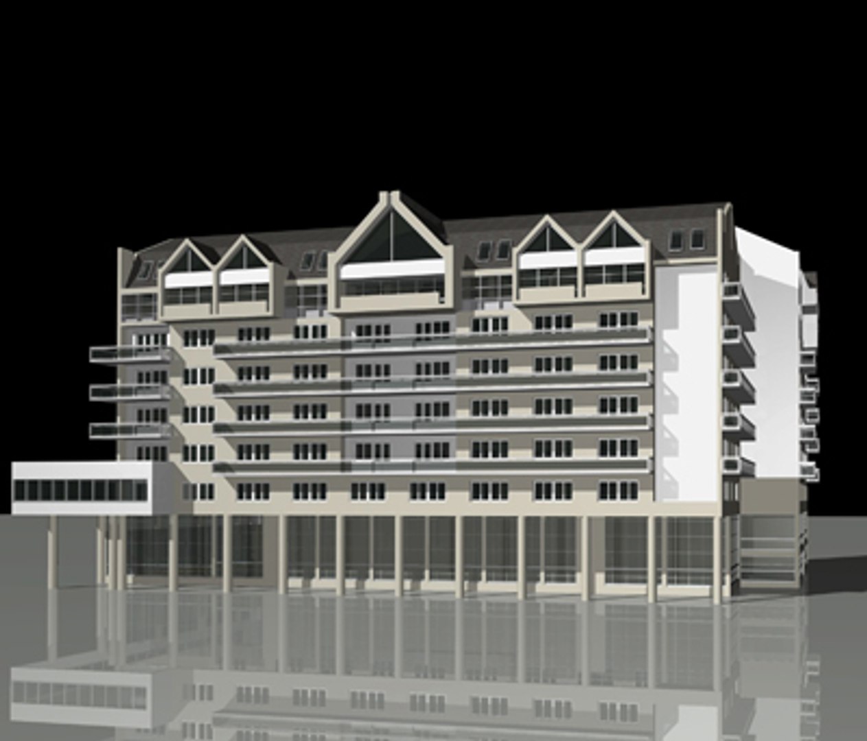 buildings a1 a2 3d model