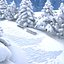 3d Winter Conifer Forest Snow Model