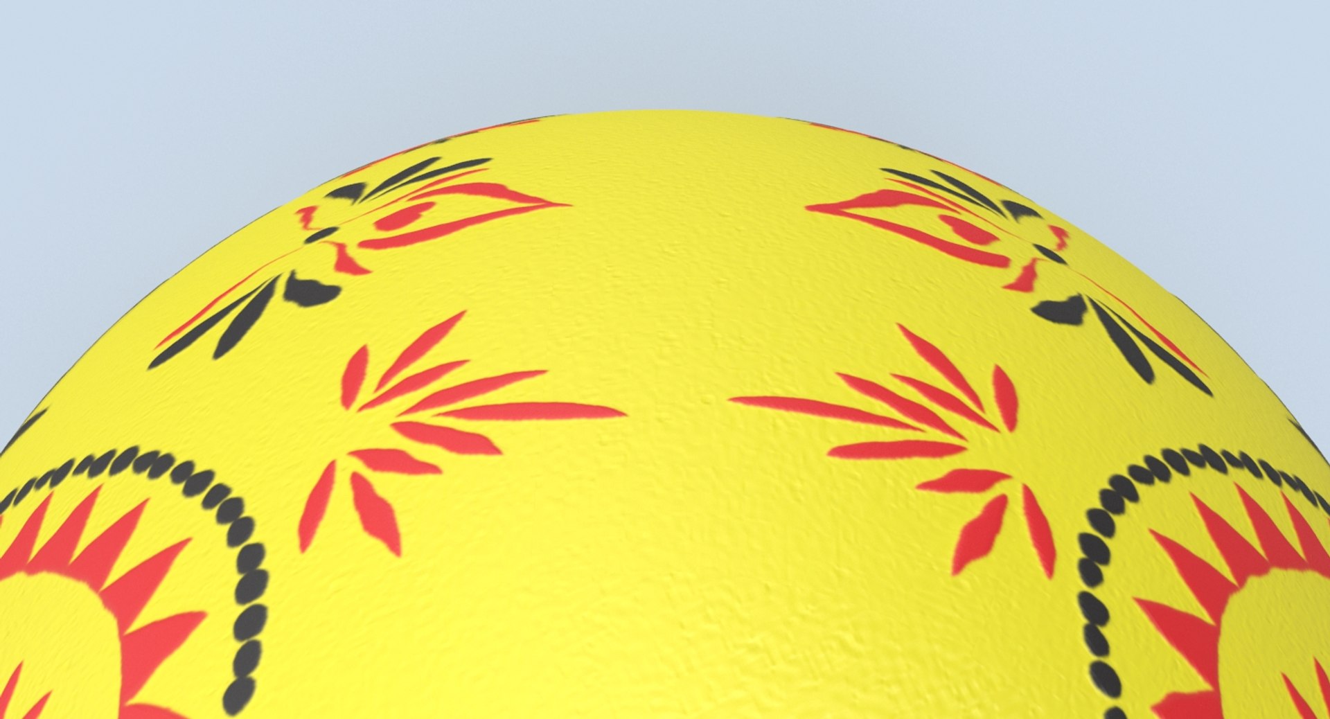 3d German Easter Egg Yellow