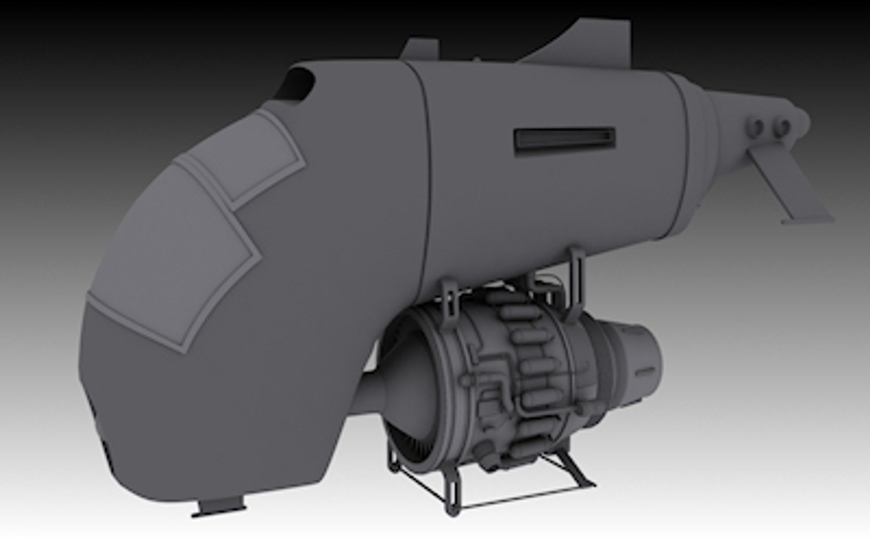 3d Hi-poly Jet Engine