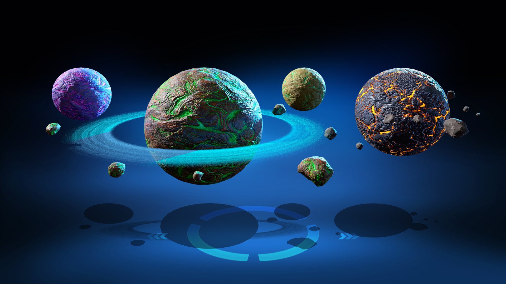 RTS Space Games Planets 3D Model - TurboSquid 1723432