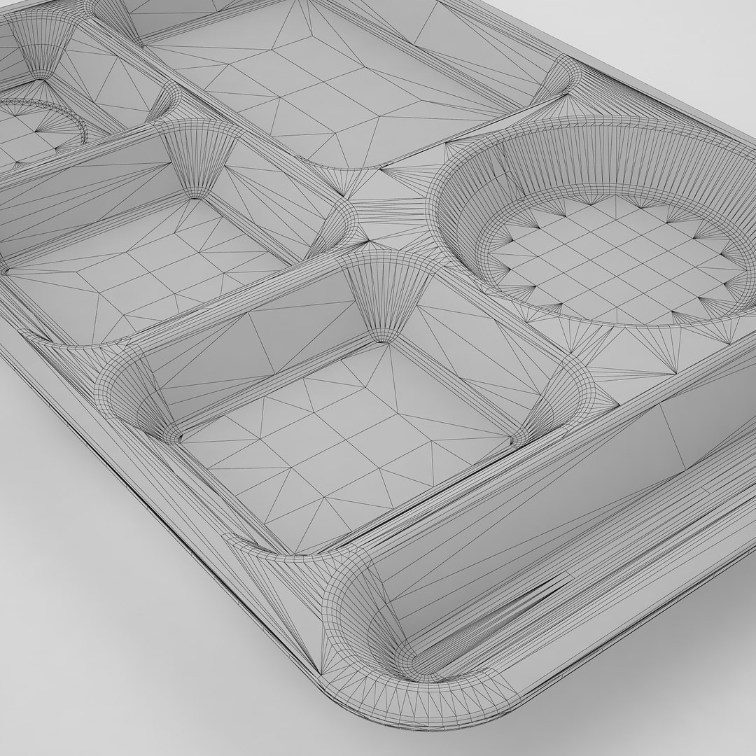 3d Lunch Food Tray