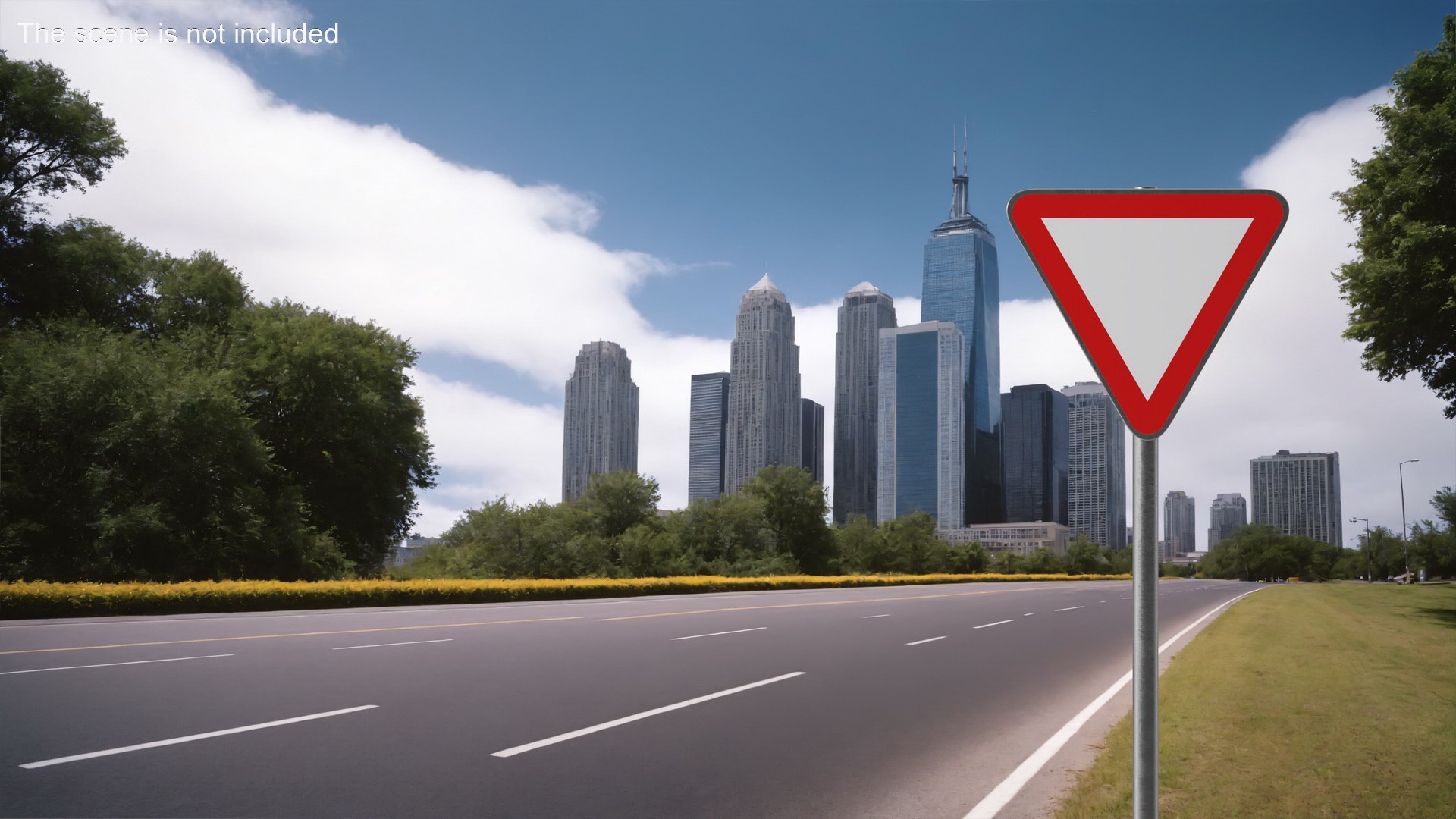 Road Sign Give Way Model - TurboSquid 2212162