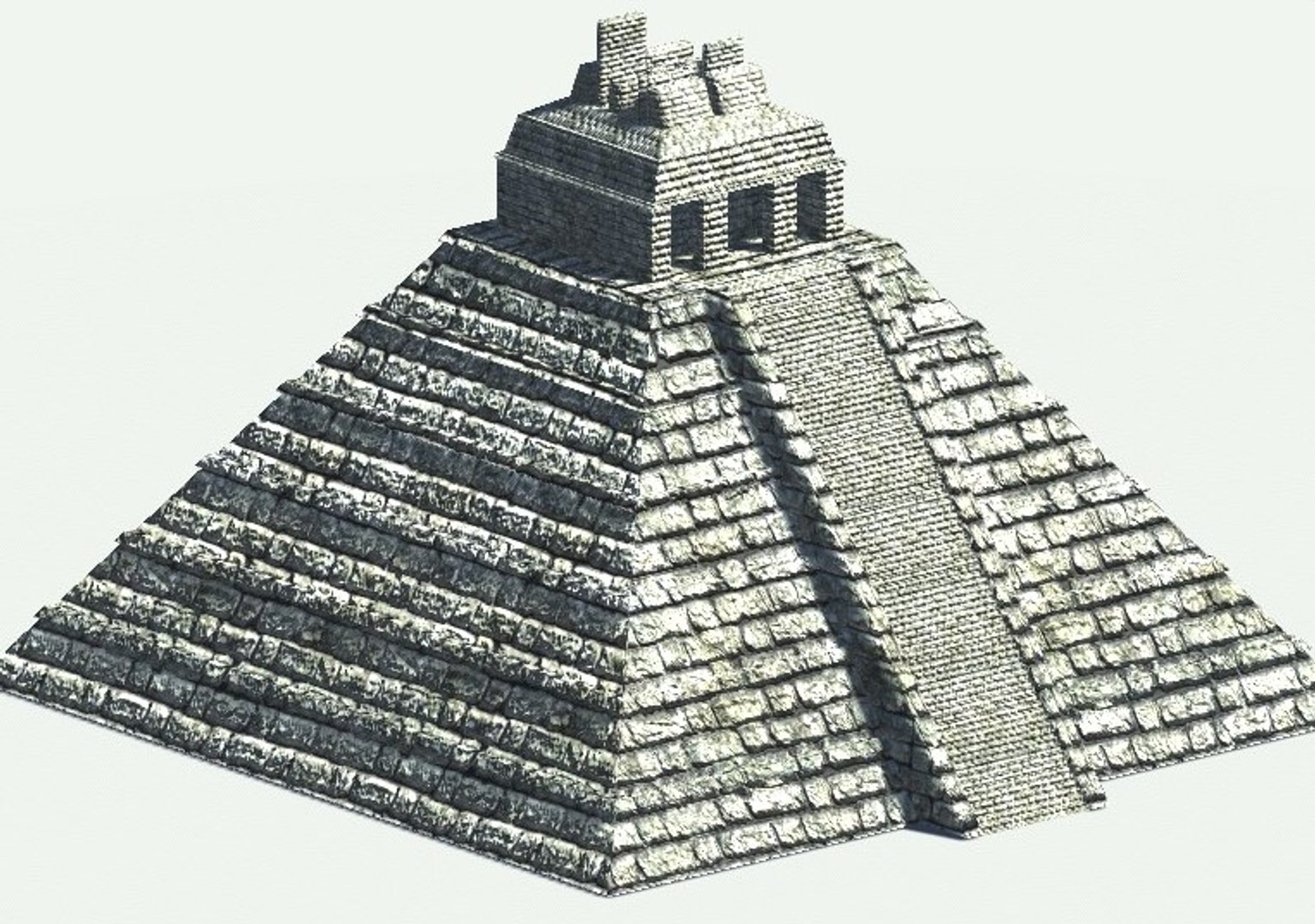 Temples Mayan 3d Model