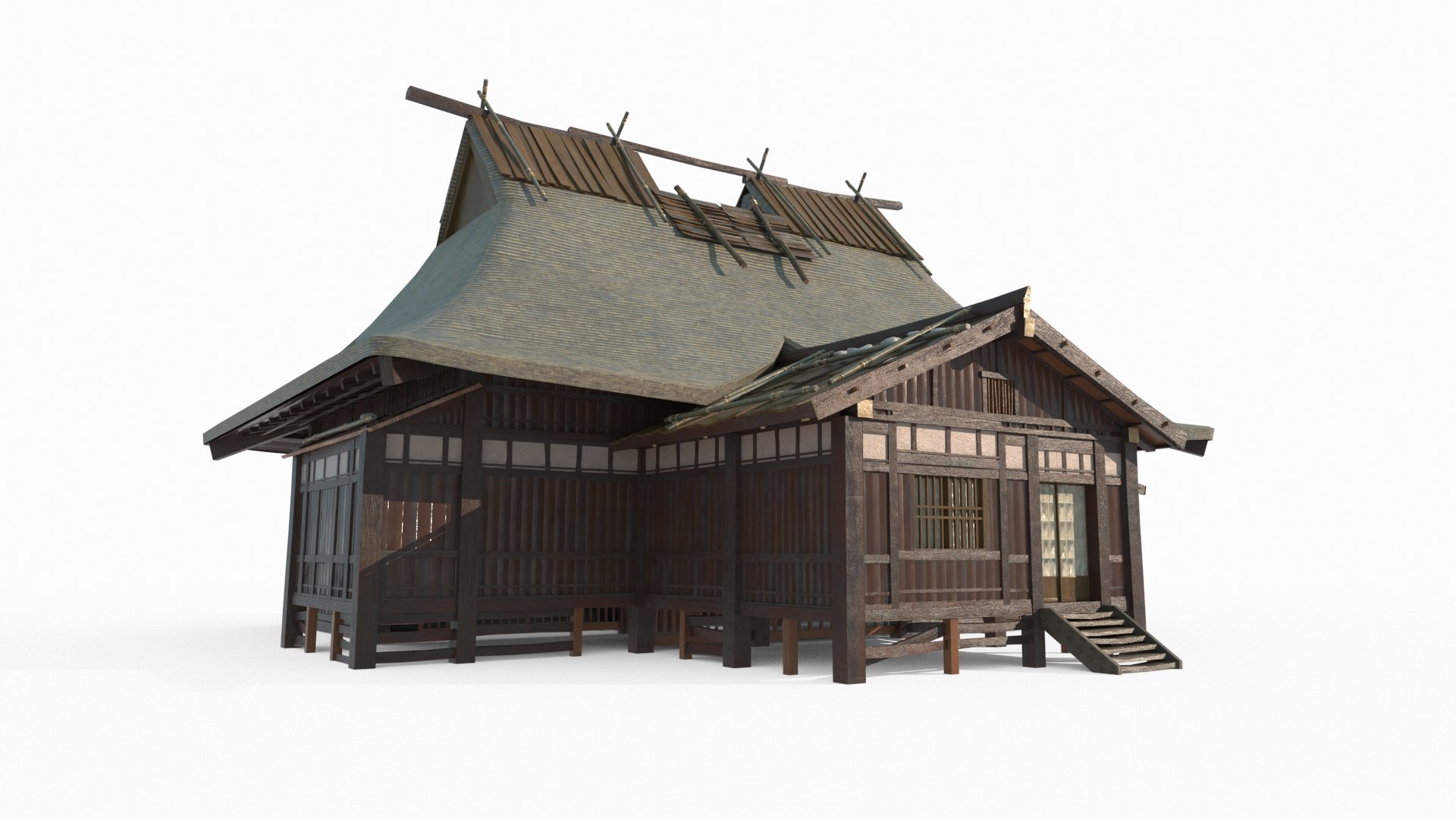 3D Asian Ancient Architecture Big House Model - TurboSquid 2341169