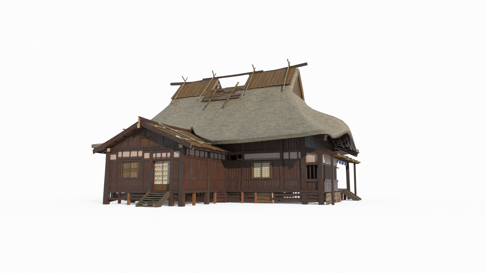 3D Asian Ancient Architecture Big House Model - TurboSquid 2341169