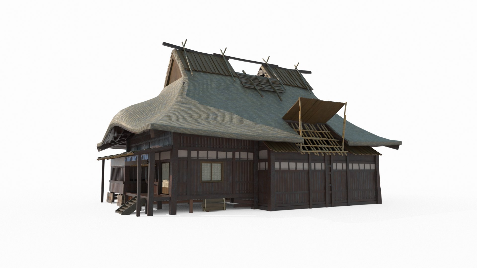 3D Asian Ancient Architecture Big House Model - TurboSquid 2341169