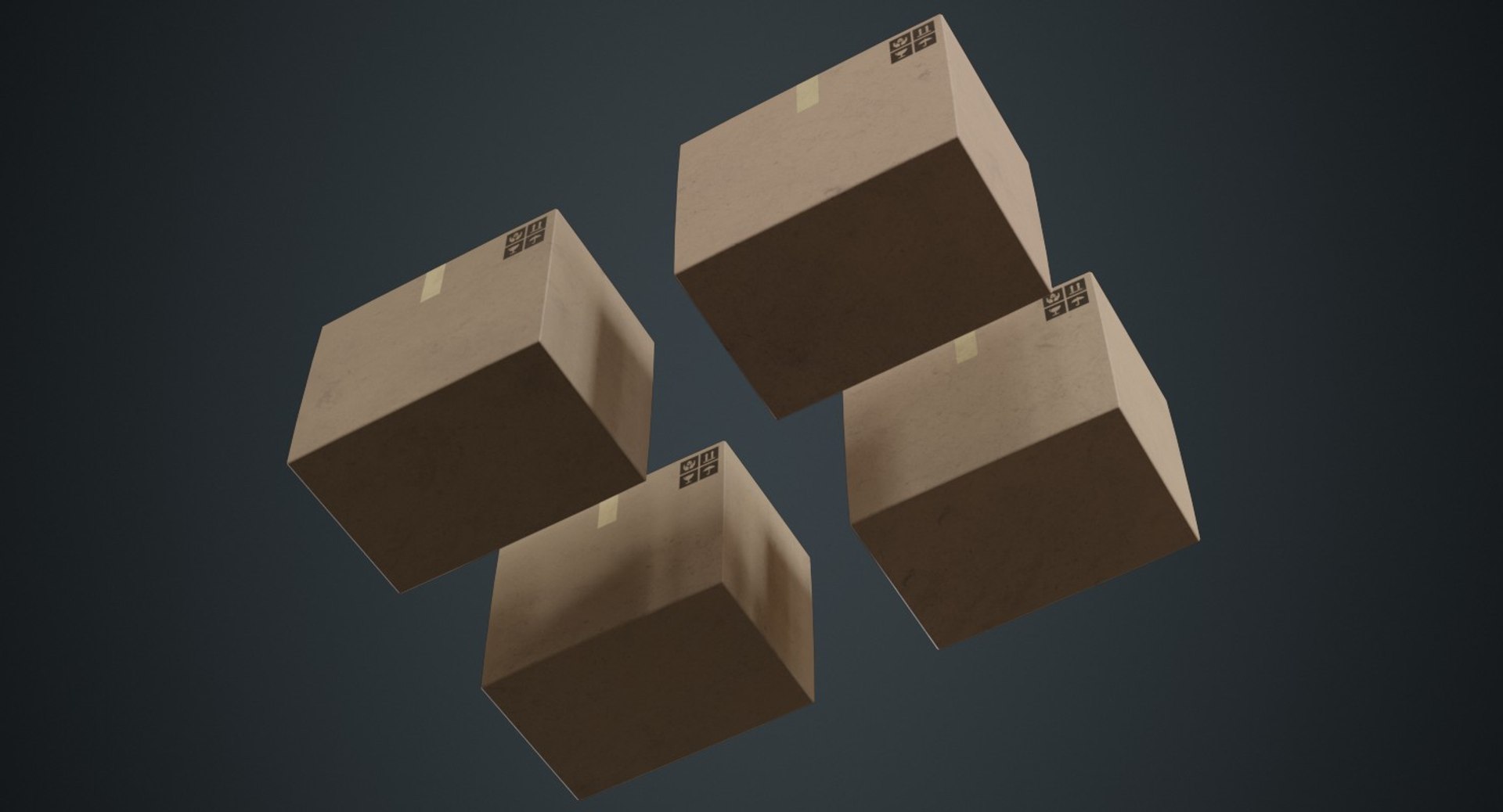 3D Model Cardboard Boxes 1b - TurboSquid 1378287