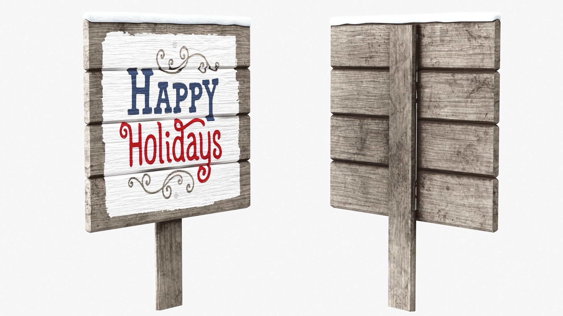 3D Model Happy Holidays Sign - TurboSquid 1995320