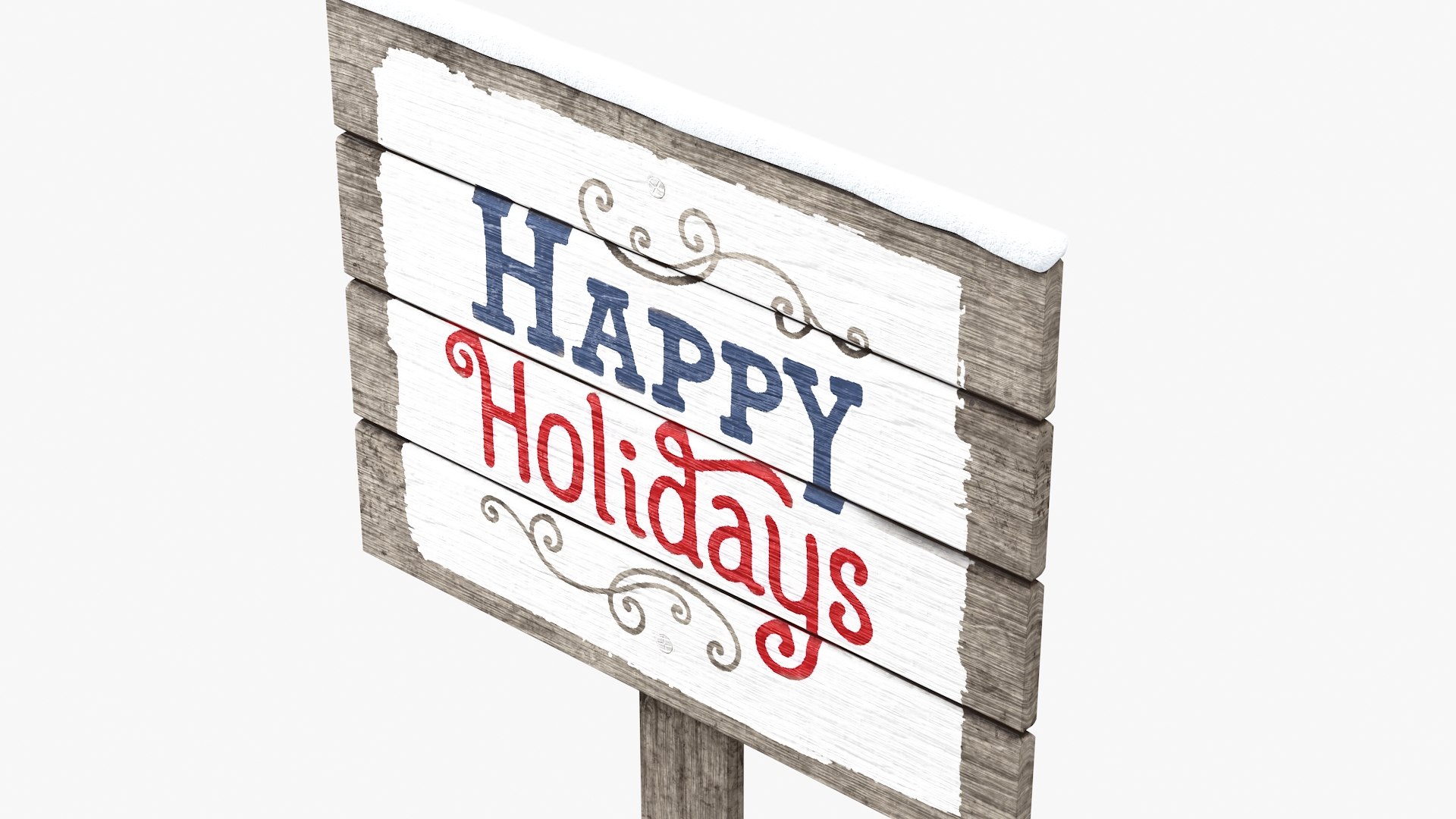3D Model Happy Holidays Sign - TurboSquid 1995320