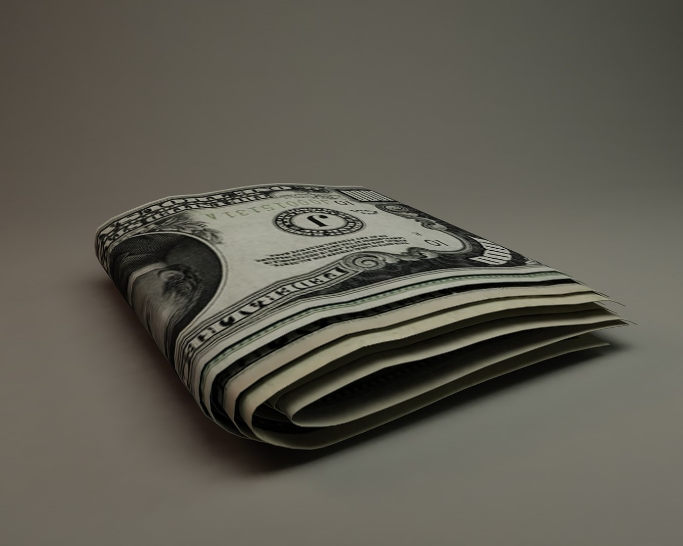 3ds max dollar money paper