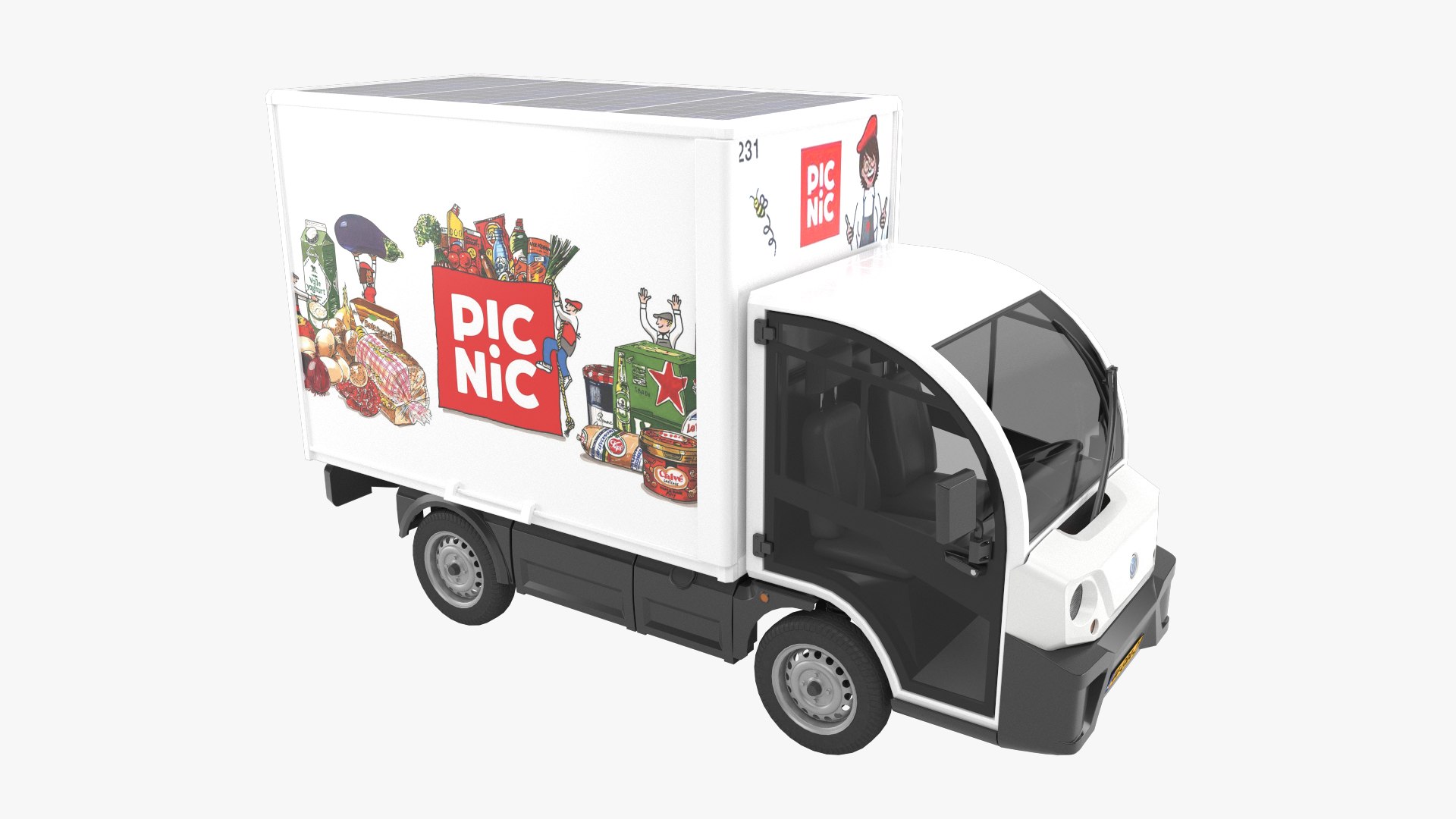 3D Model Picnic Delivery Car - TurboSquid 1867110