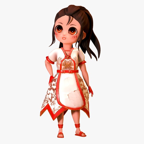 Chinese Chibi Girl Blend 3D 모델 - TurboSquid 2104899