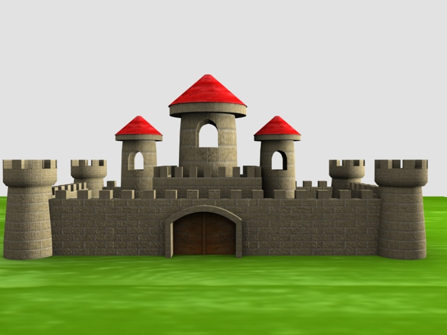 3d Cartoon Castle Toon Model