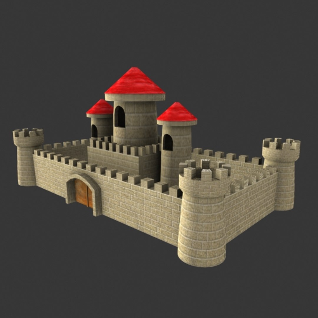 3d Cartoon Castle Toon Model