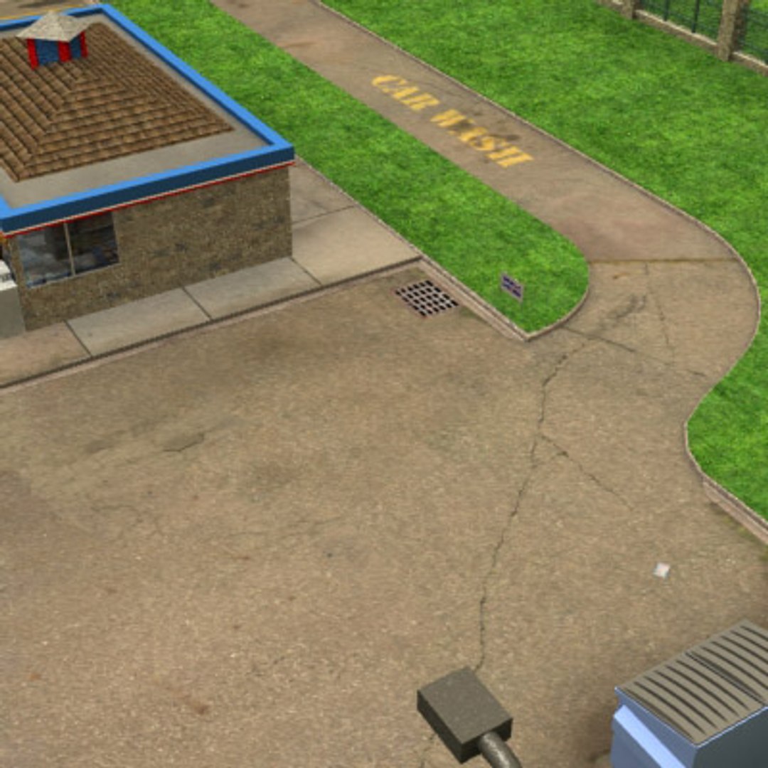3d Gas Station Convenience Store Model