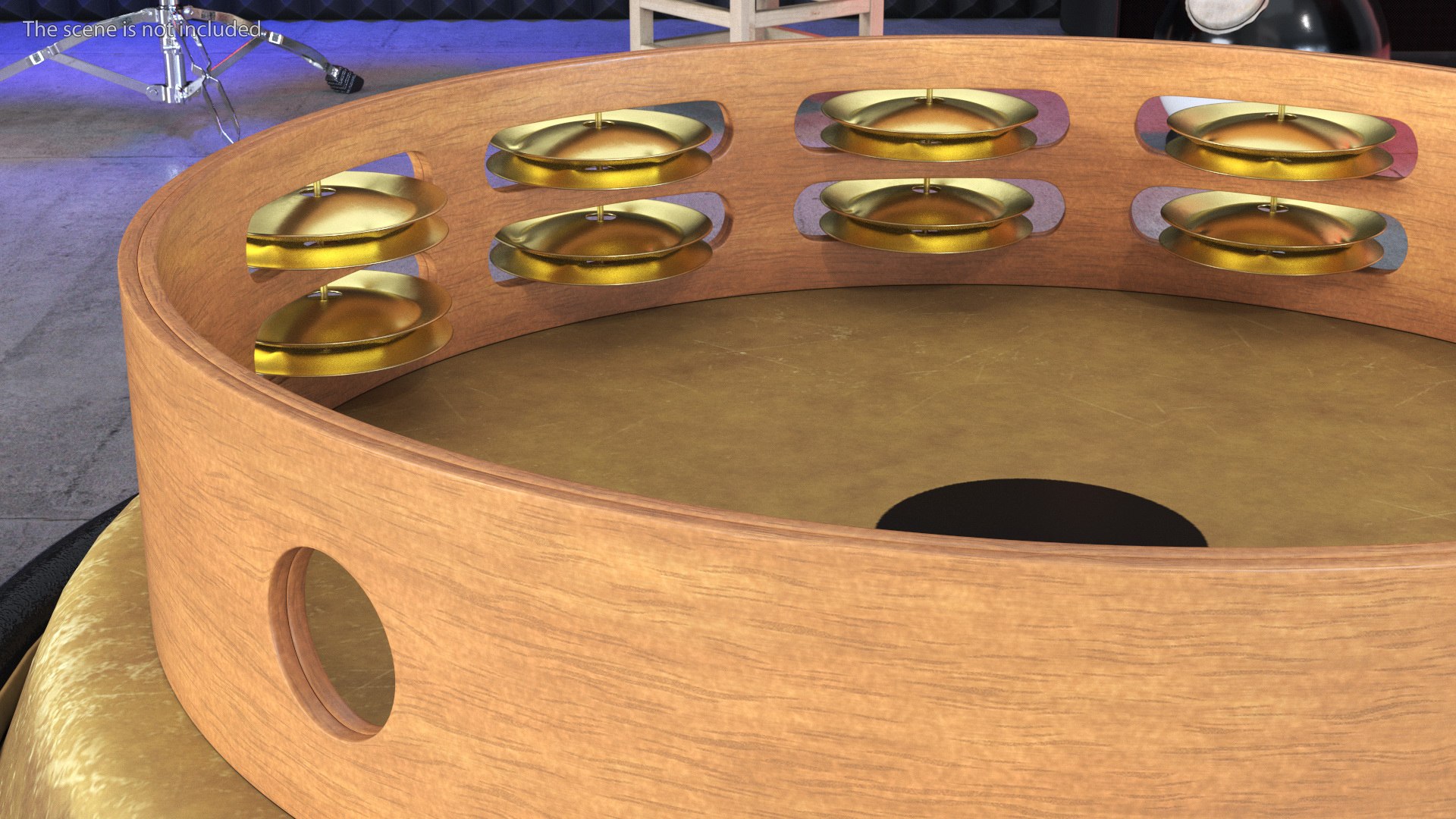 Tambourine Headless Double Row Jingles Model - TurboSquid 2133385