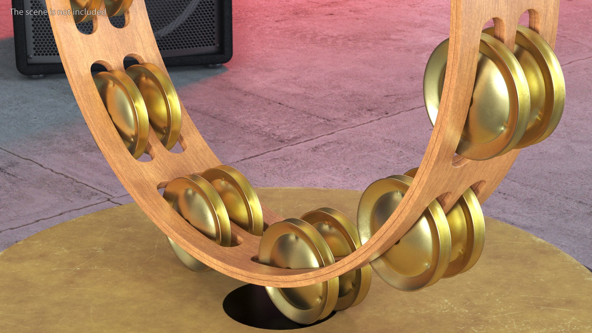 Tambourine Headless Double Row Jingles Model - TurboSquid 2133385