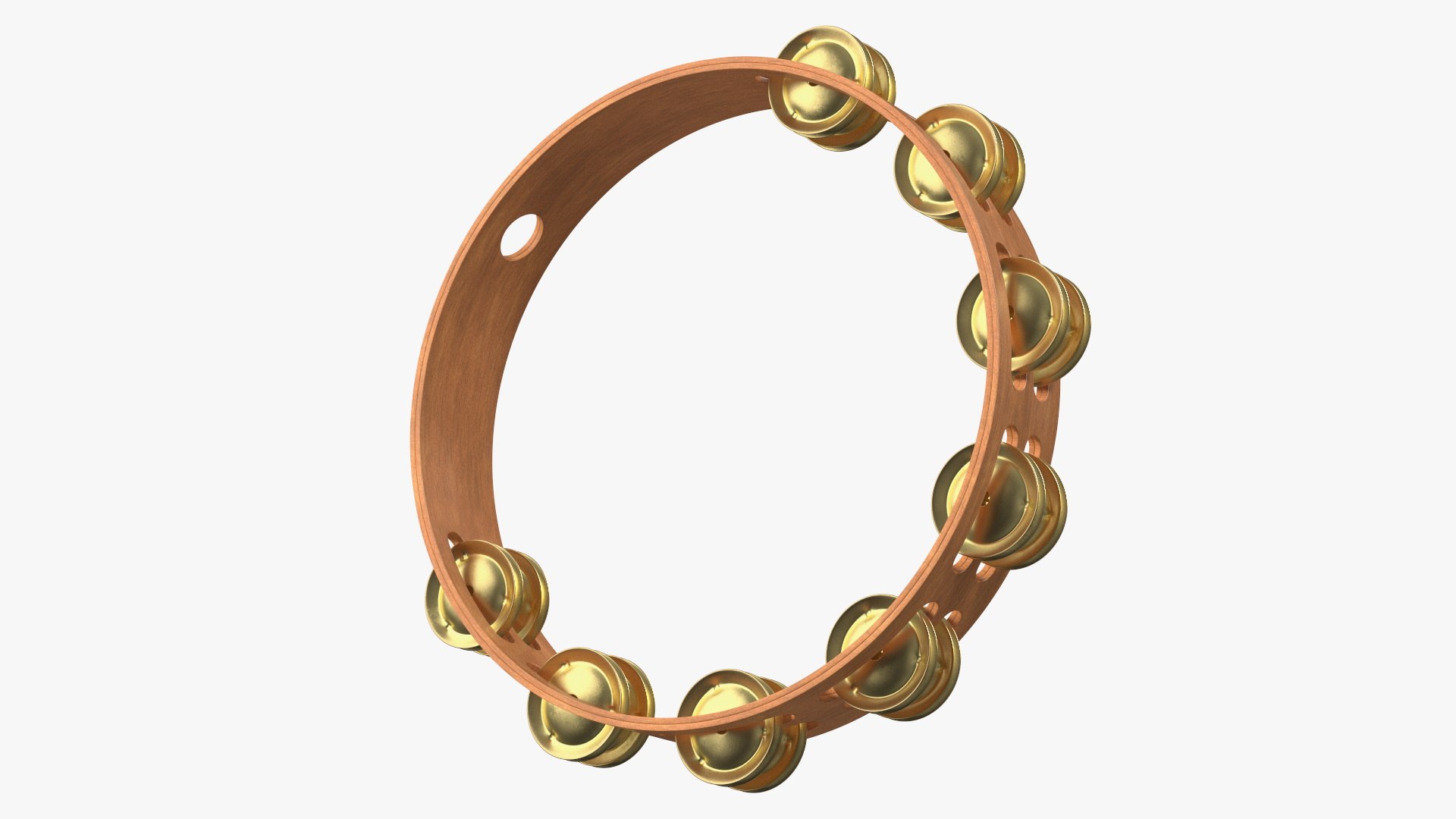 Tambourine Headless Double Row Jingles model - TurboSquid 2133385