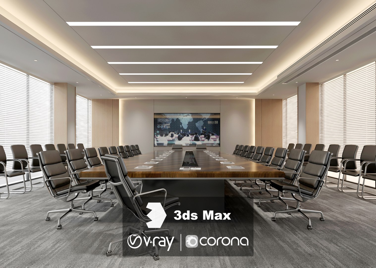 Conference Room Model - TurboSquid 2028576