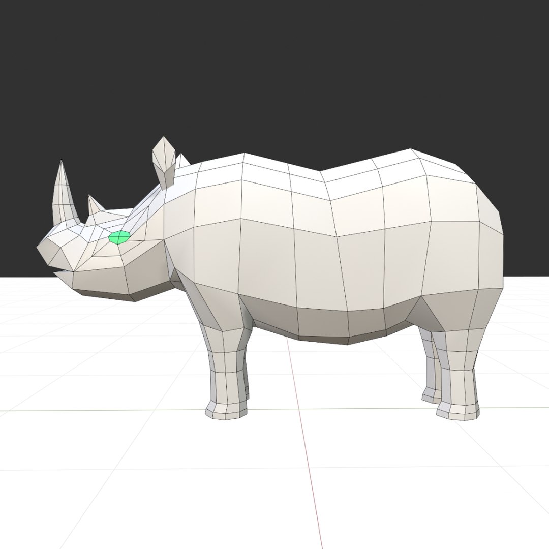 Rhino Low Poly Base Mesh 3D model - TurboSquid 1823113