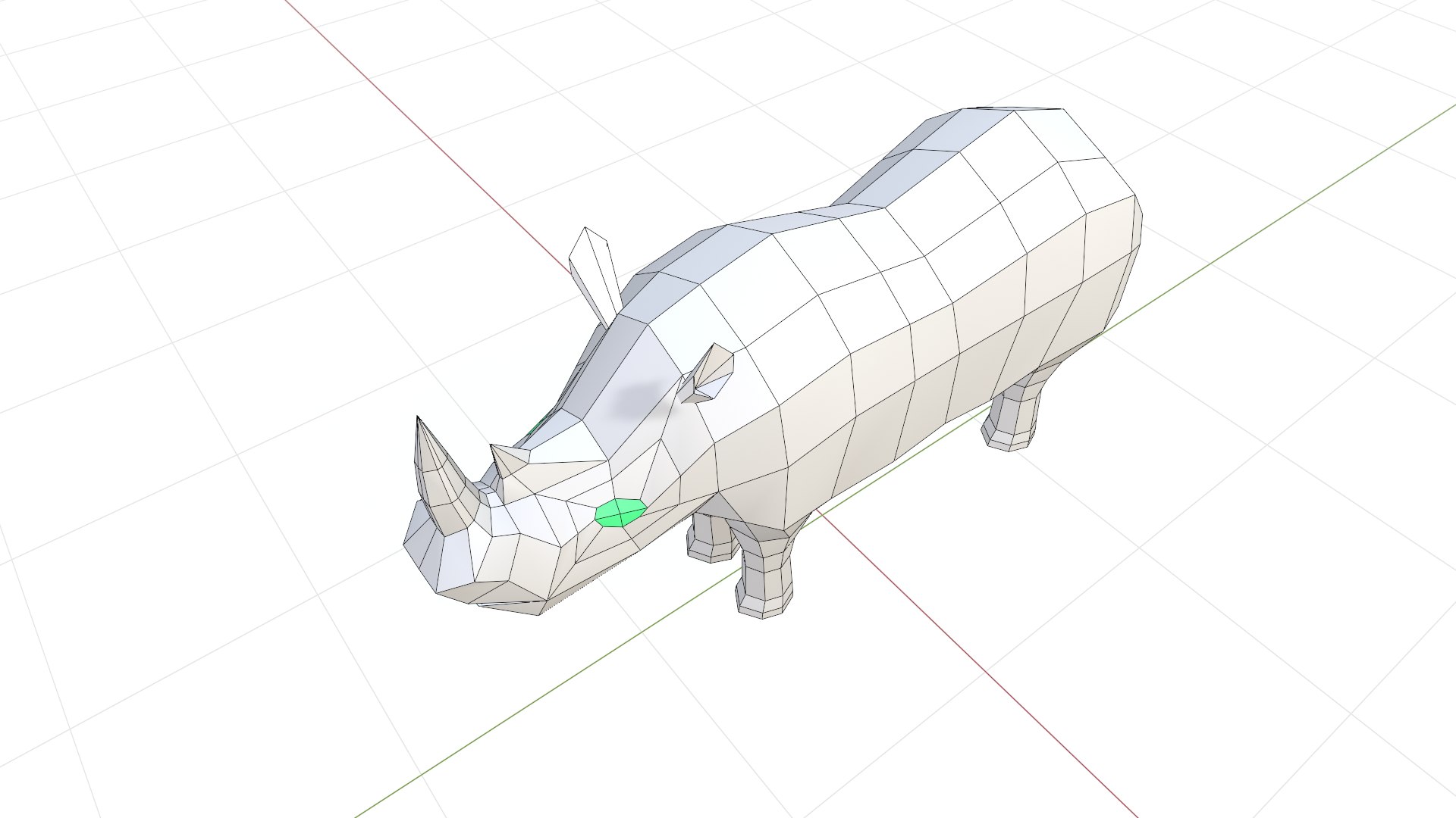 Rhino Low Poly Base Mesh 3D Model - TurboSquid 1823113