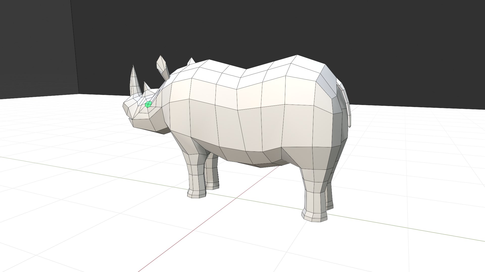 Rhino Low Poly Base Mesh 3D Model - TurboSquid 1823113
