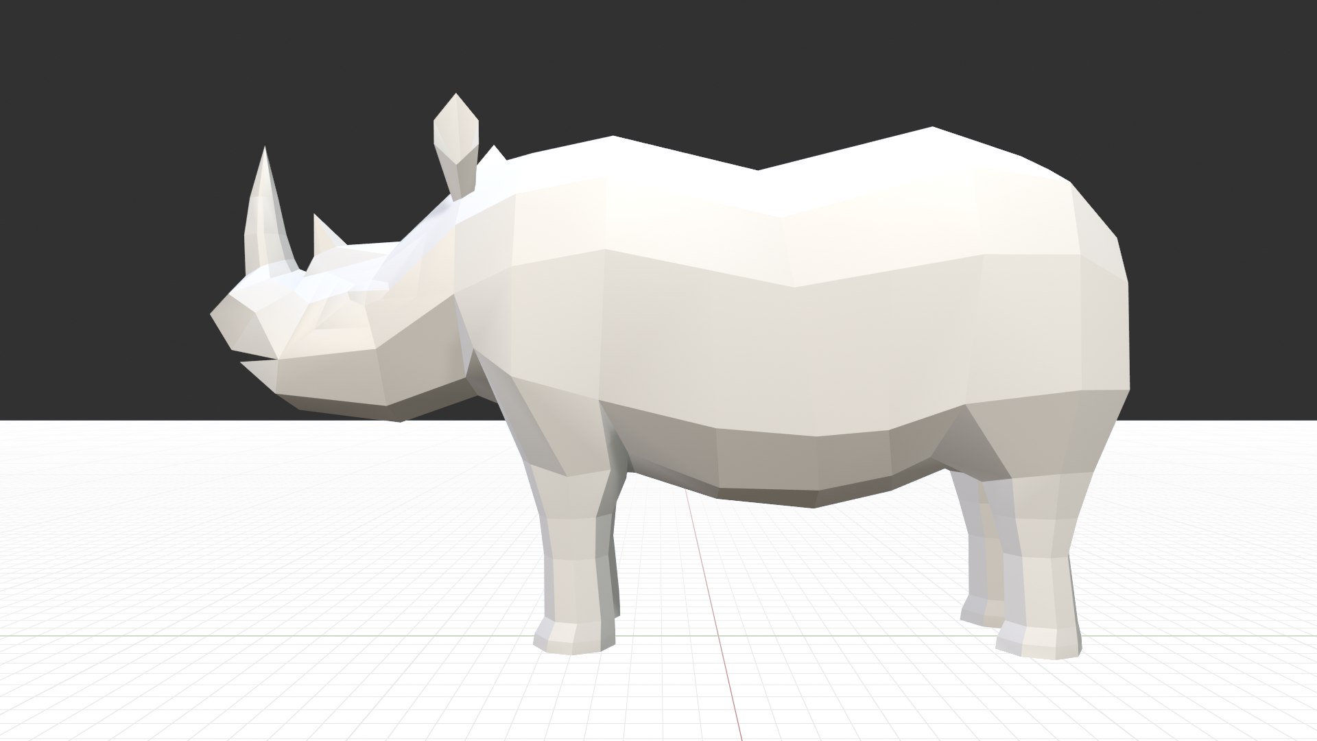 Rhino Low Poly Base Mesh 3D Model - TurboSquid 1823113
