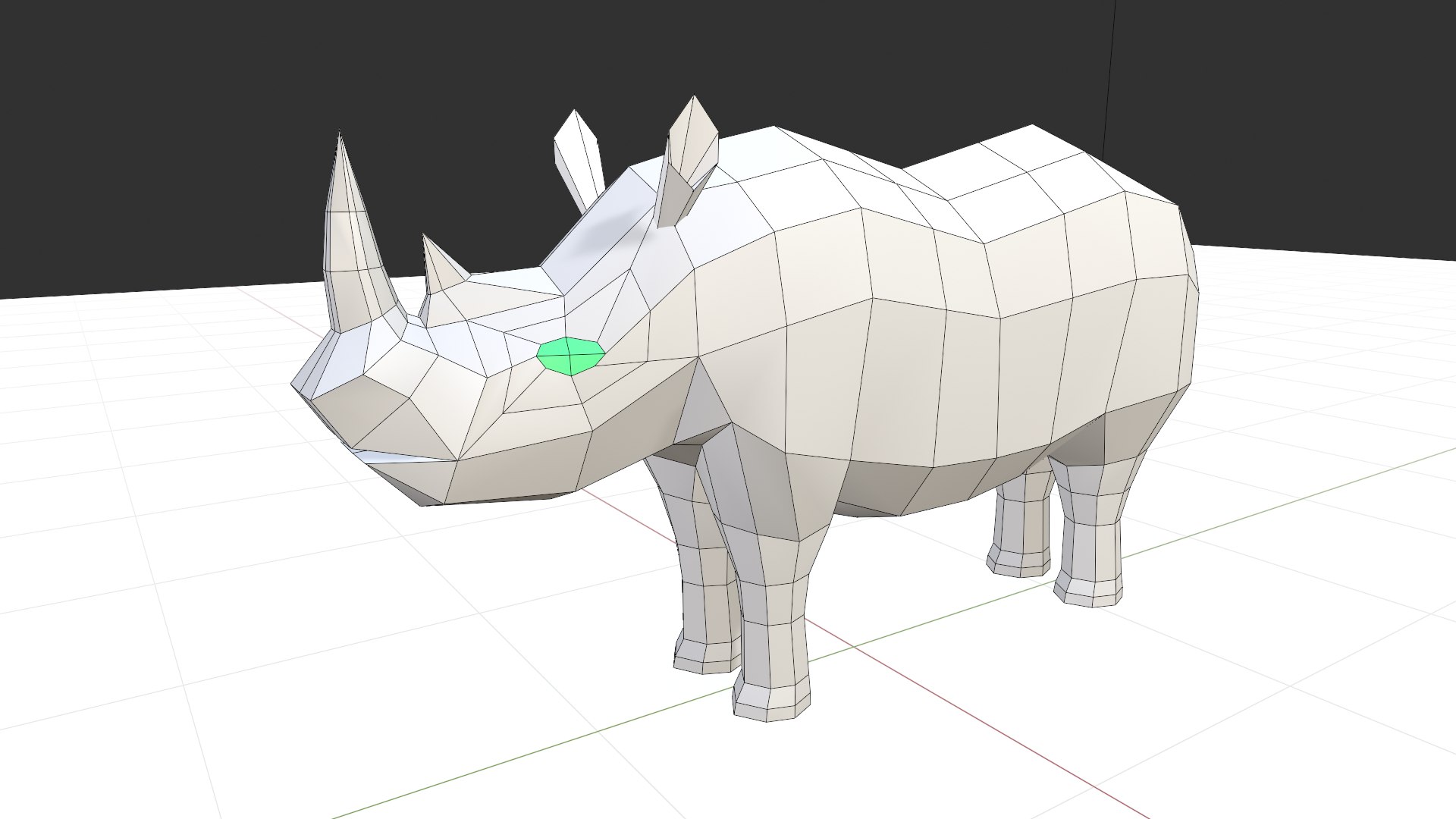 Rhino Low Poly Base Mesh 3D Model - TurboSquid 1823113