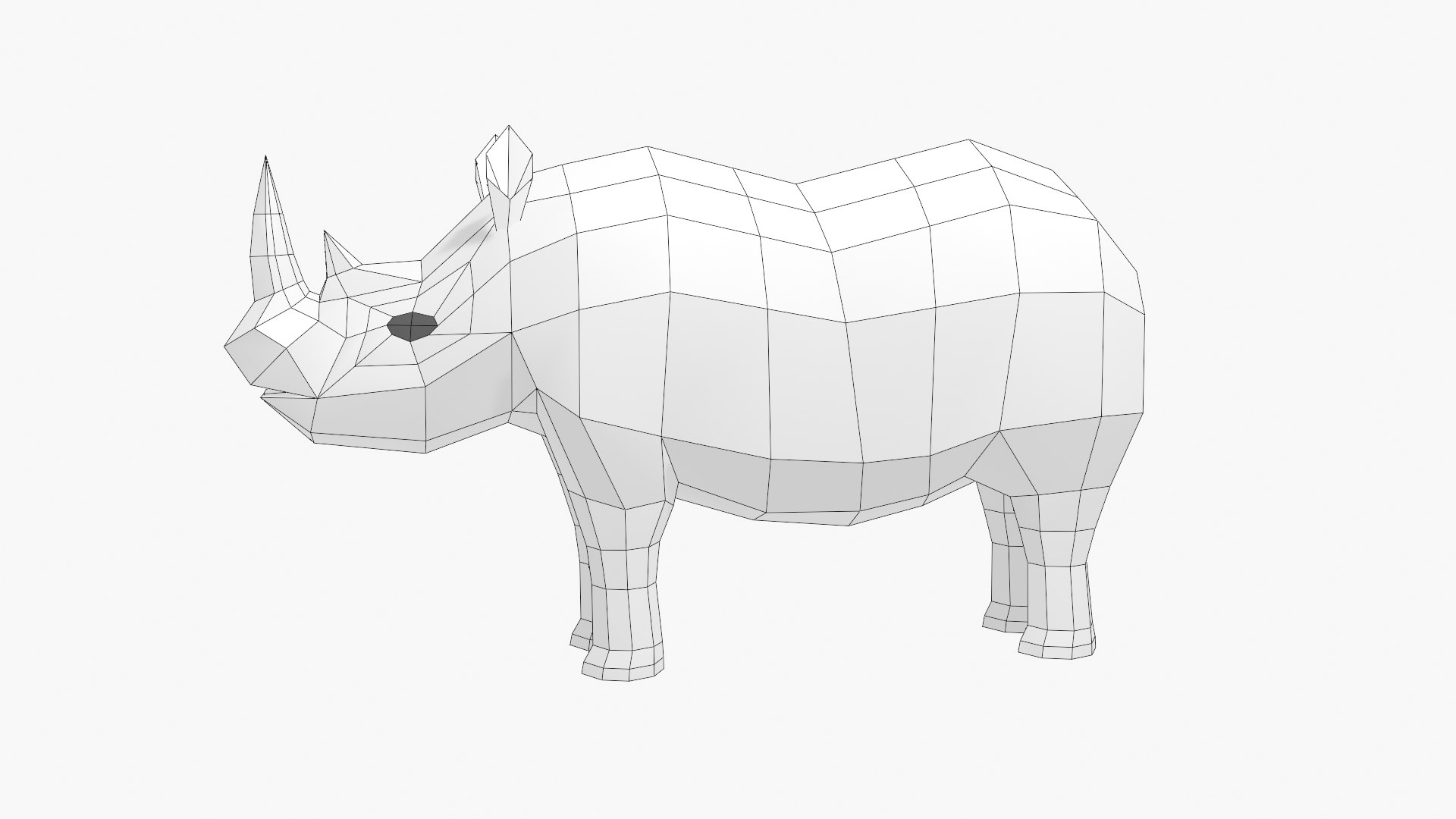 Rhino Low Poly Base Mesh 3D Model - TurboSquid 1823113