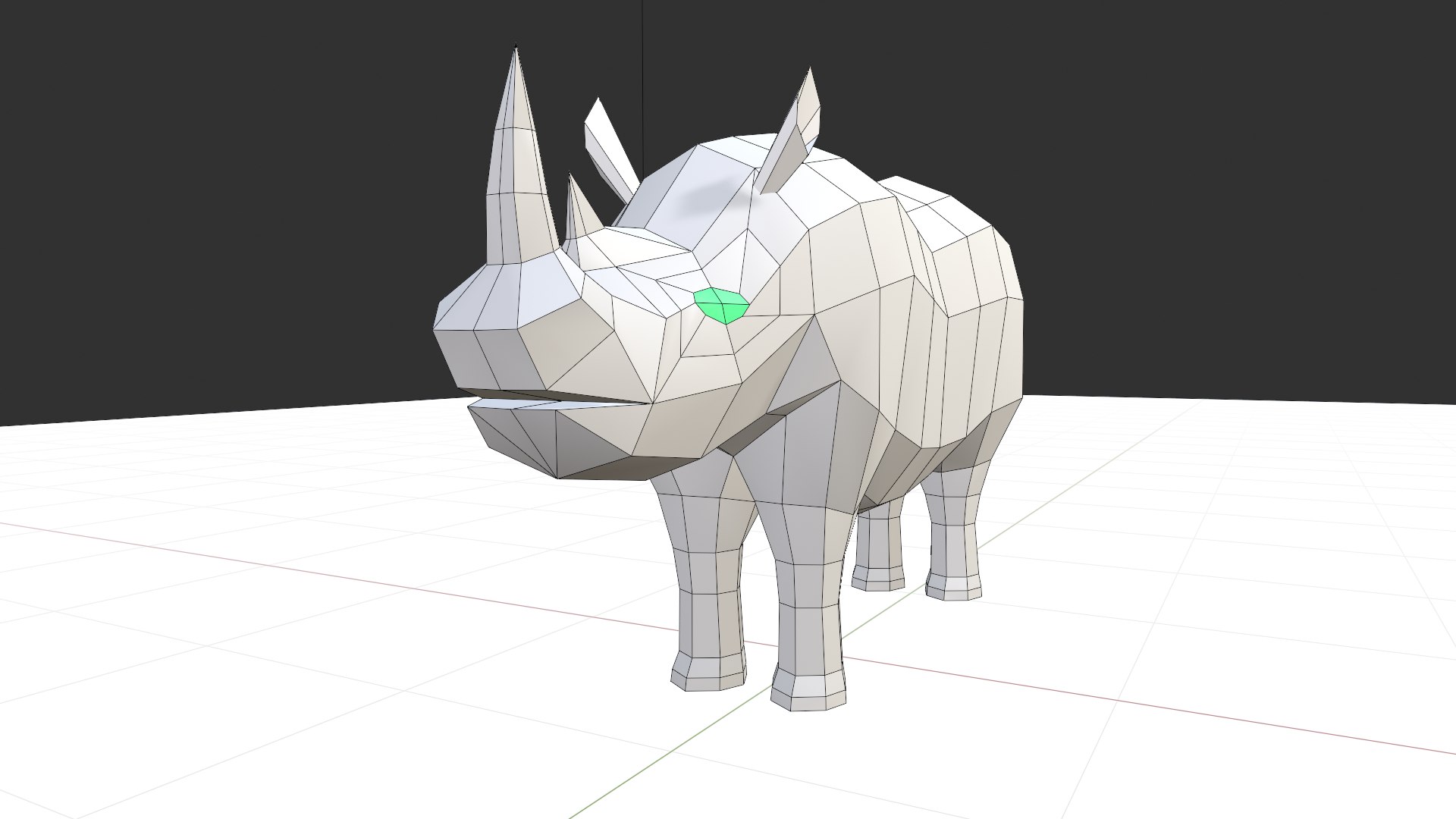 Rhino Low Poly Base Mesh 3D Model - TurboSquid 1823113