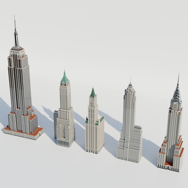 3D Tall Old Skyscrapers New York City - TurboSquid 1944804