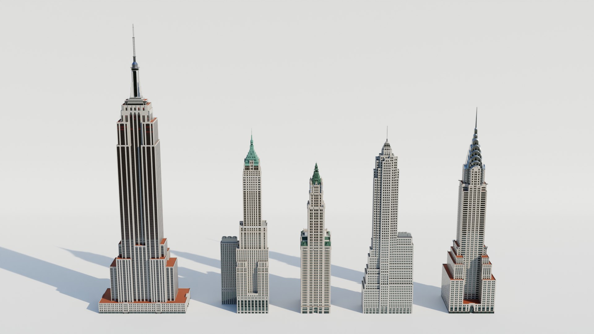 3D Tall Old Skyscrapers New York City - TurboSquid 1944804