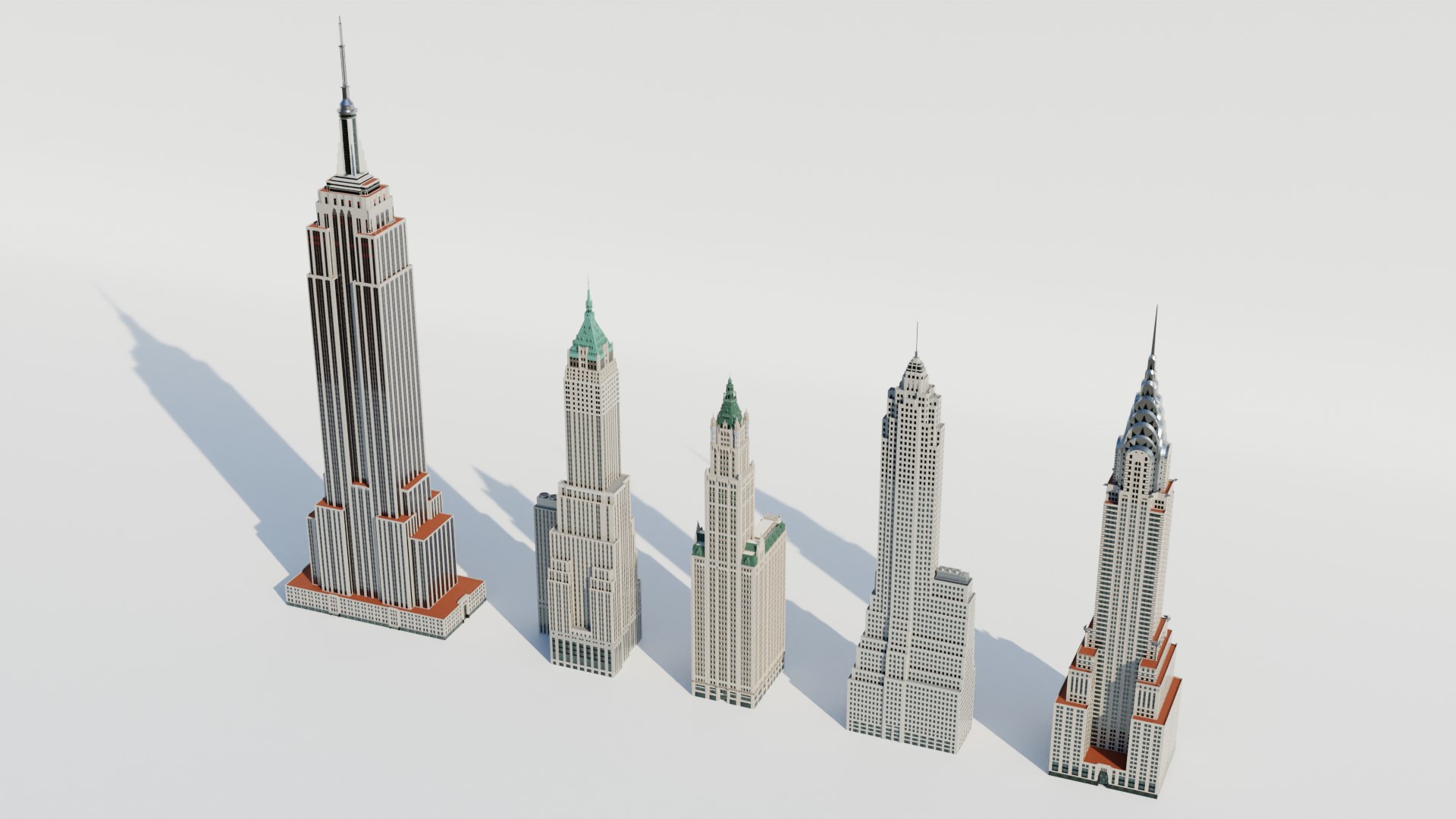 3D Tall Old Skyscrapers New York City - TurboSquid 1944804