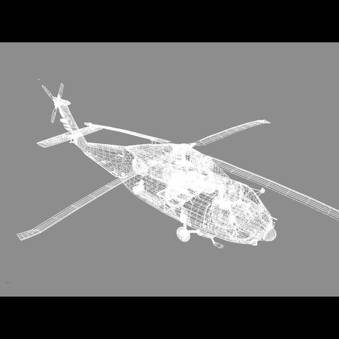 Pre-rigged S-70a Firehawk Helicopter 3d Model