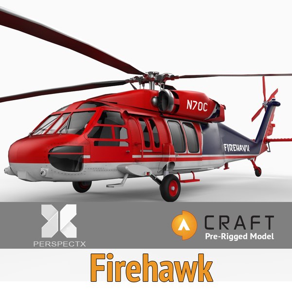 sikorsky s-70a firehawk helicopter 3d model