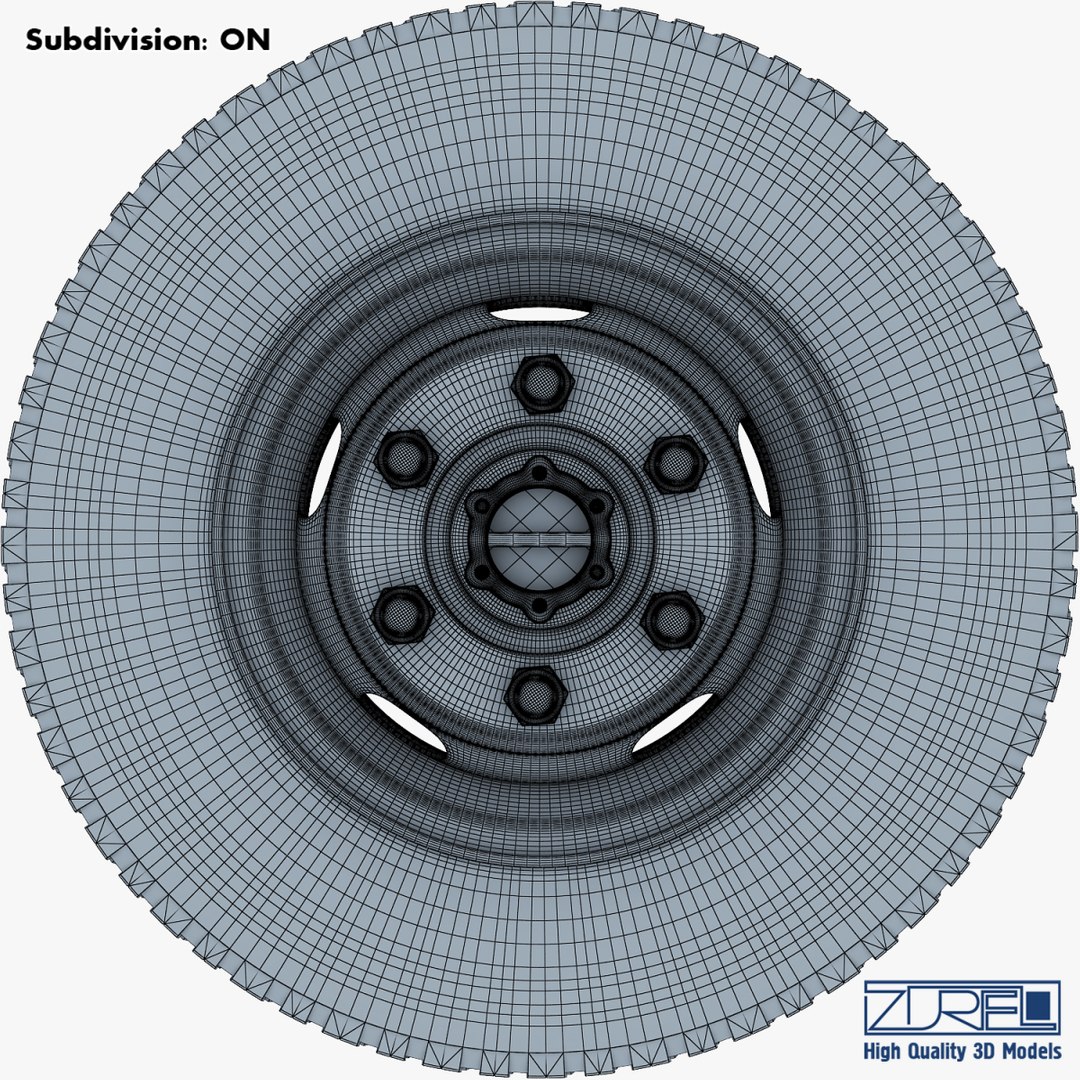 Truck Wheel V 1 3D Model - TurboSquid 1187936