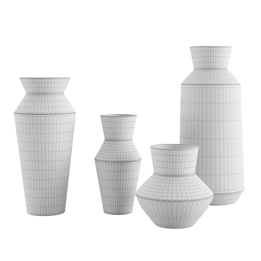 Asher Ceramic Vases Model - TurboSquid 2278147