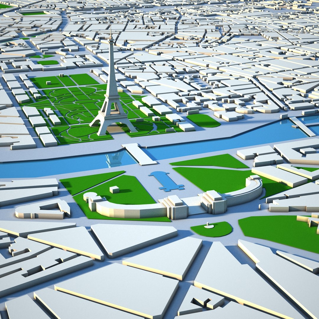 Paris City 3d Max