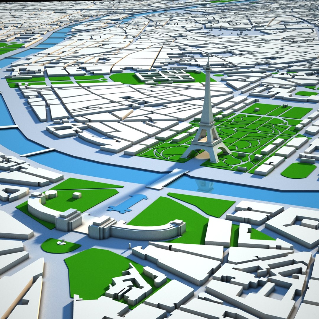 Paris City 3d Max