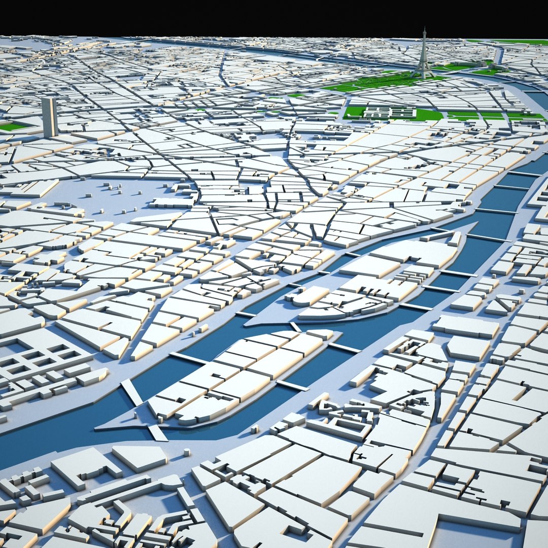 Paris City 3d Max