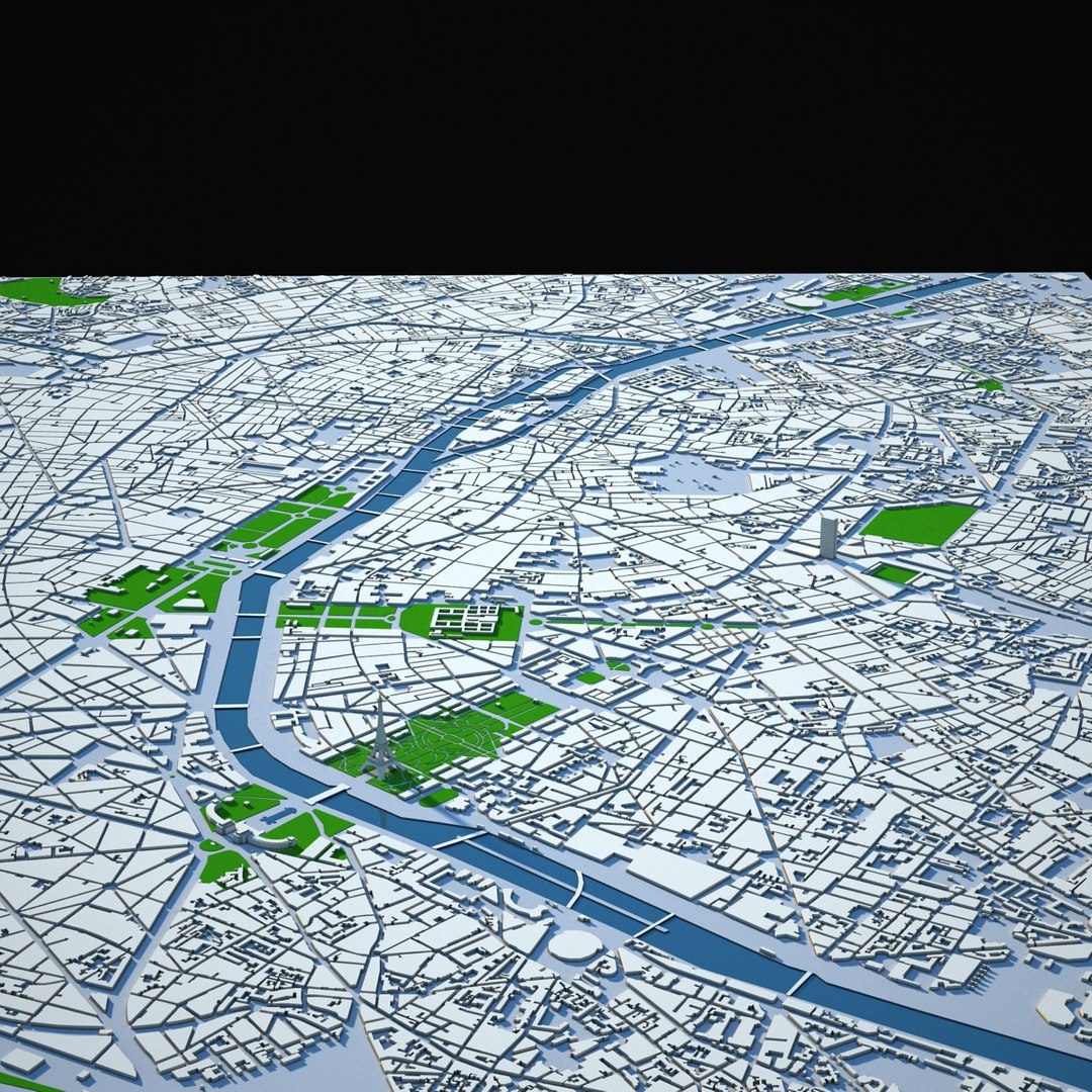 Paris City 3d Max