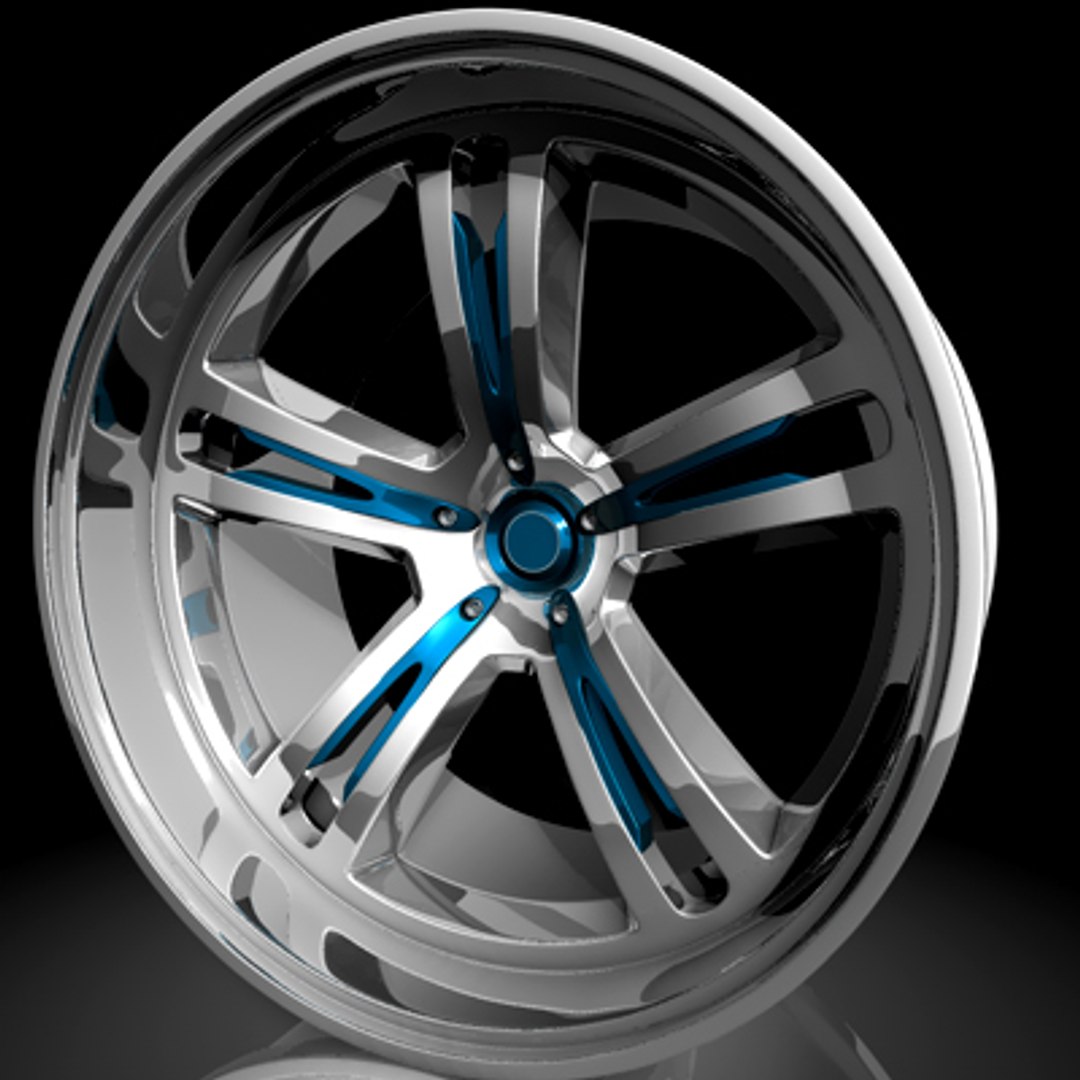 Cool Racing Style Wheels 3d Model