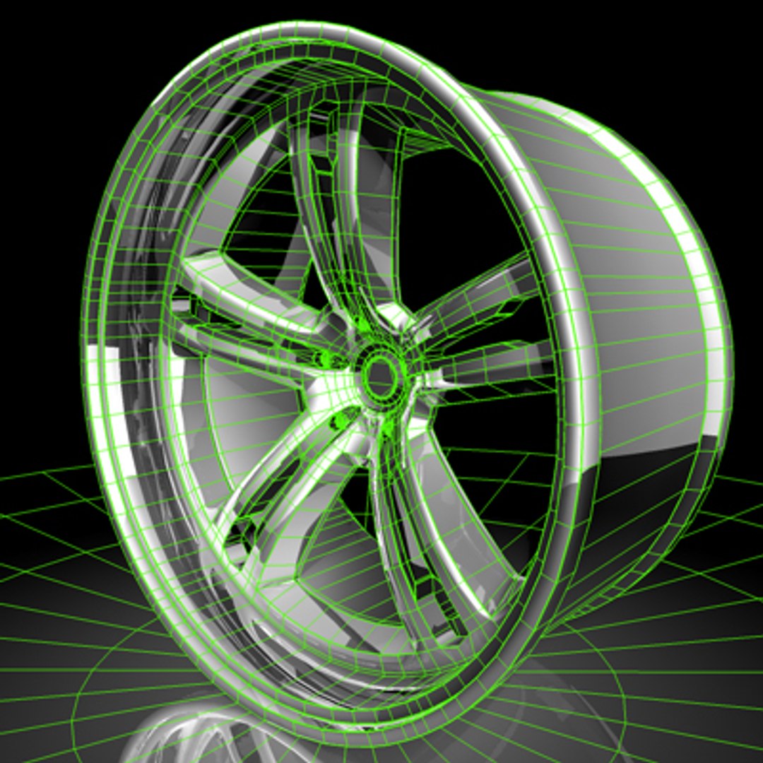 Cool Racing Style Wheels 3d Model