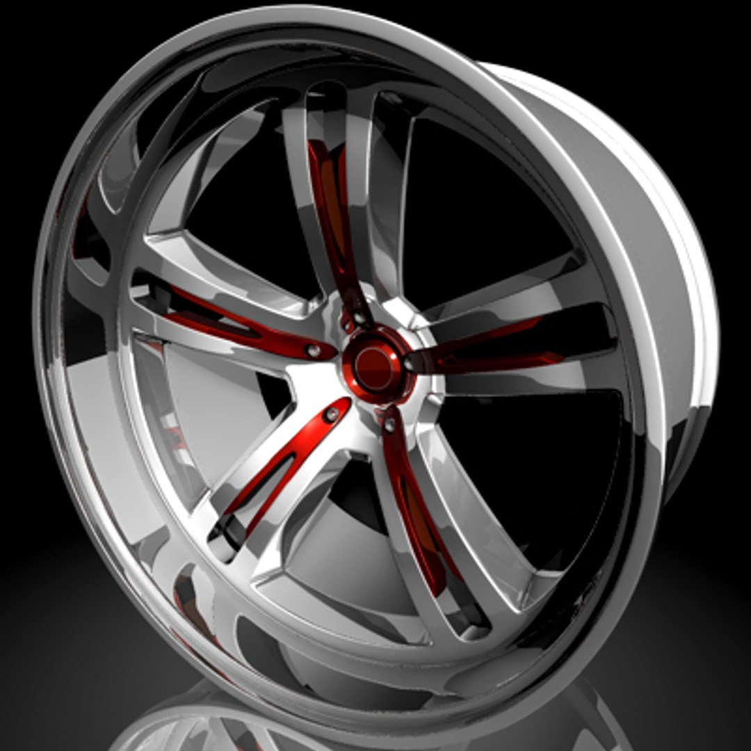 Cool Racing Style Wheels 3d Model