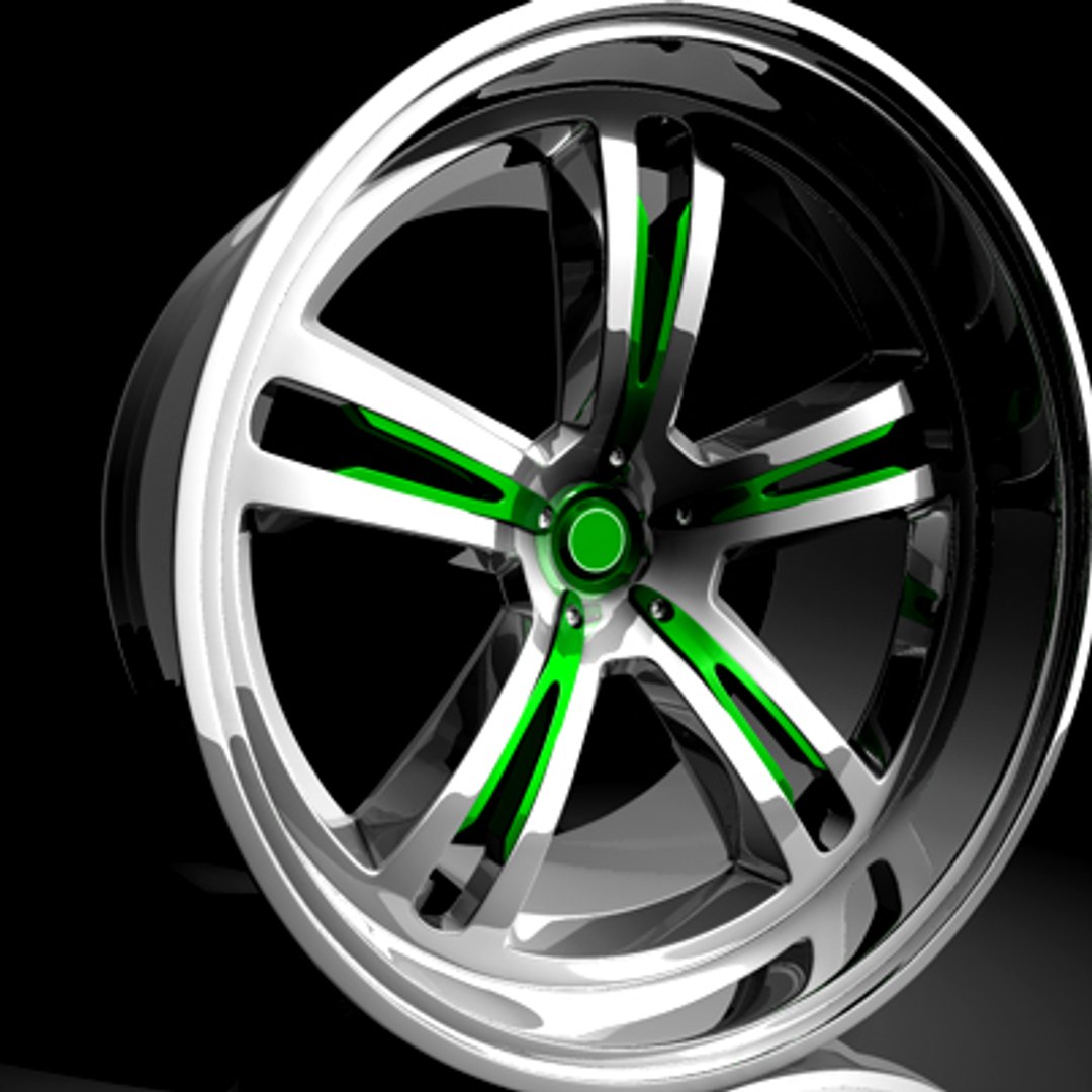 Cool Racing Style Wheels 3d Model
