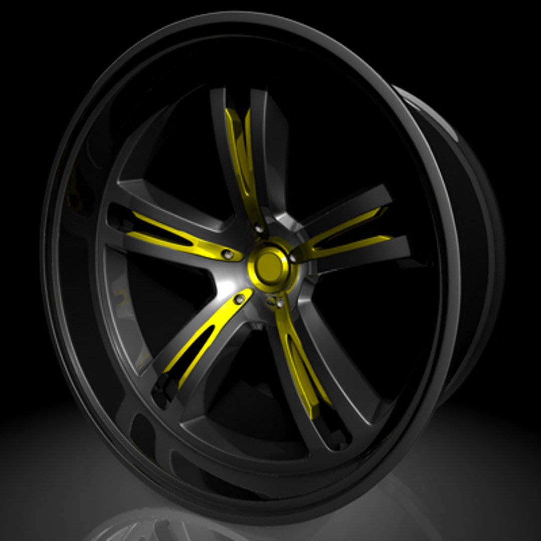 Cool Racing Style Wheels 3d Model