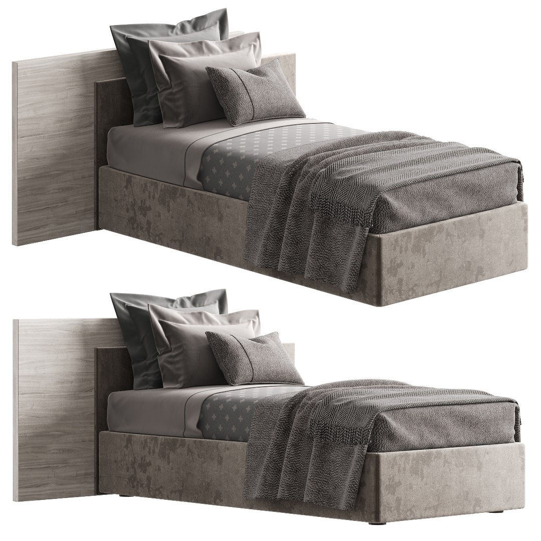 3D Novamobili Time Single Bed Model - TurboSquid 1513548