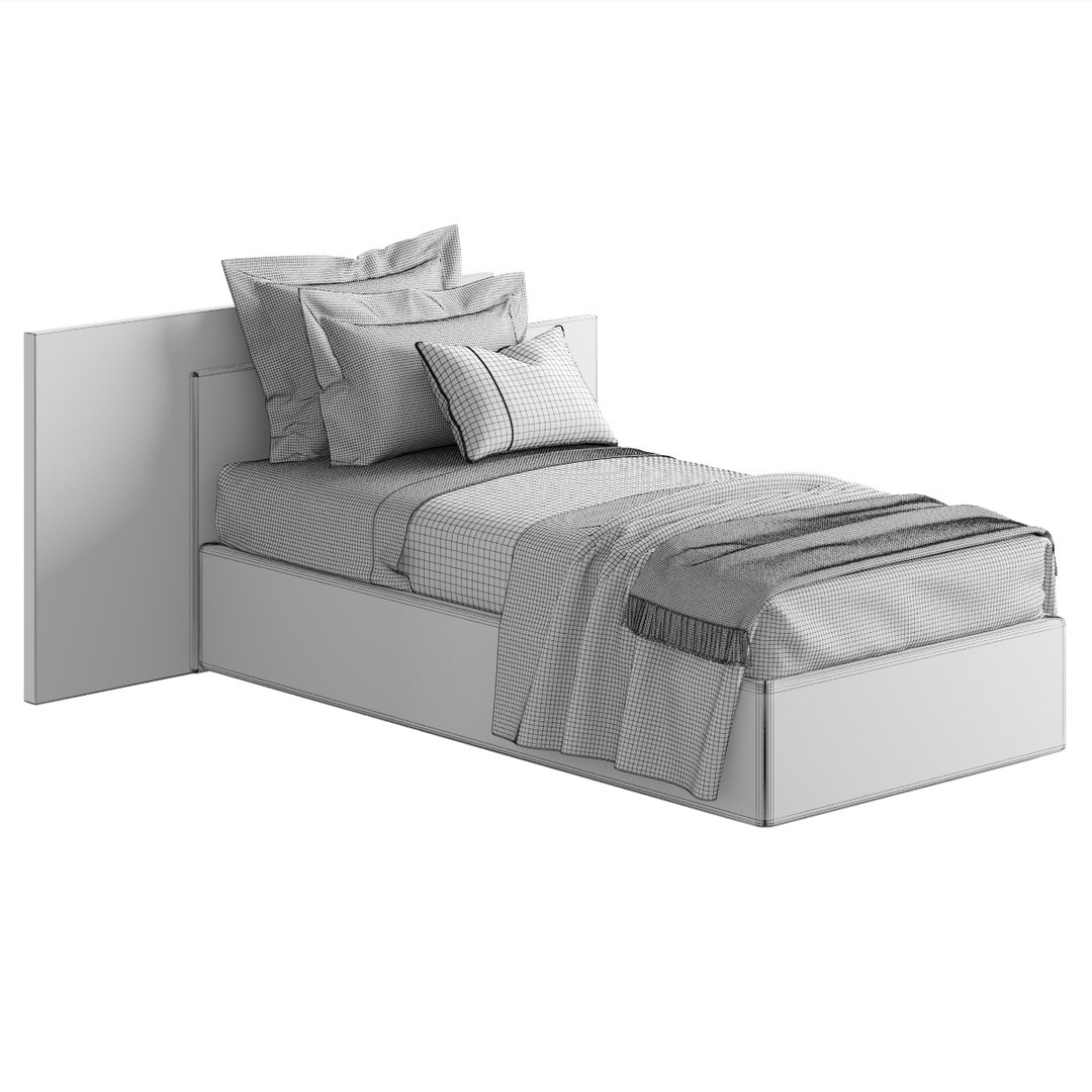 3D Novamobili Time Single Bed Model - TurboSquid 1513548